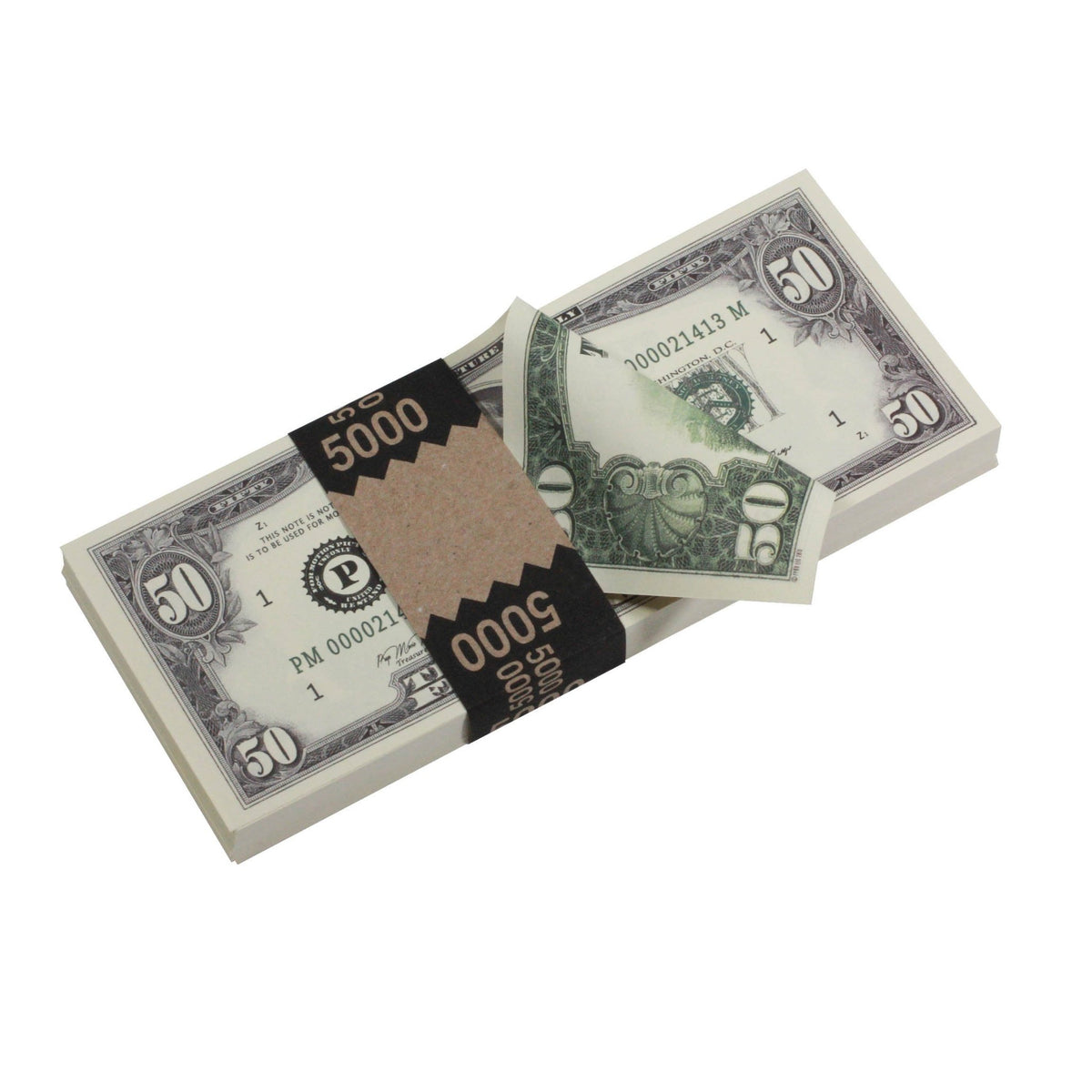 1980 Series $50 Full Print Prop Money Stack – Prop Movie Money