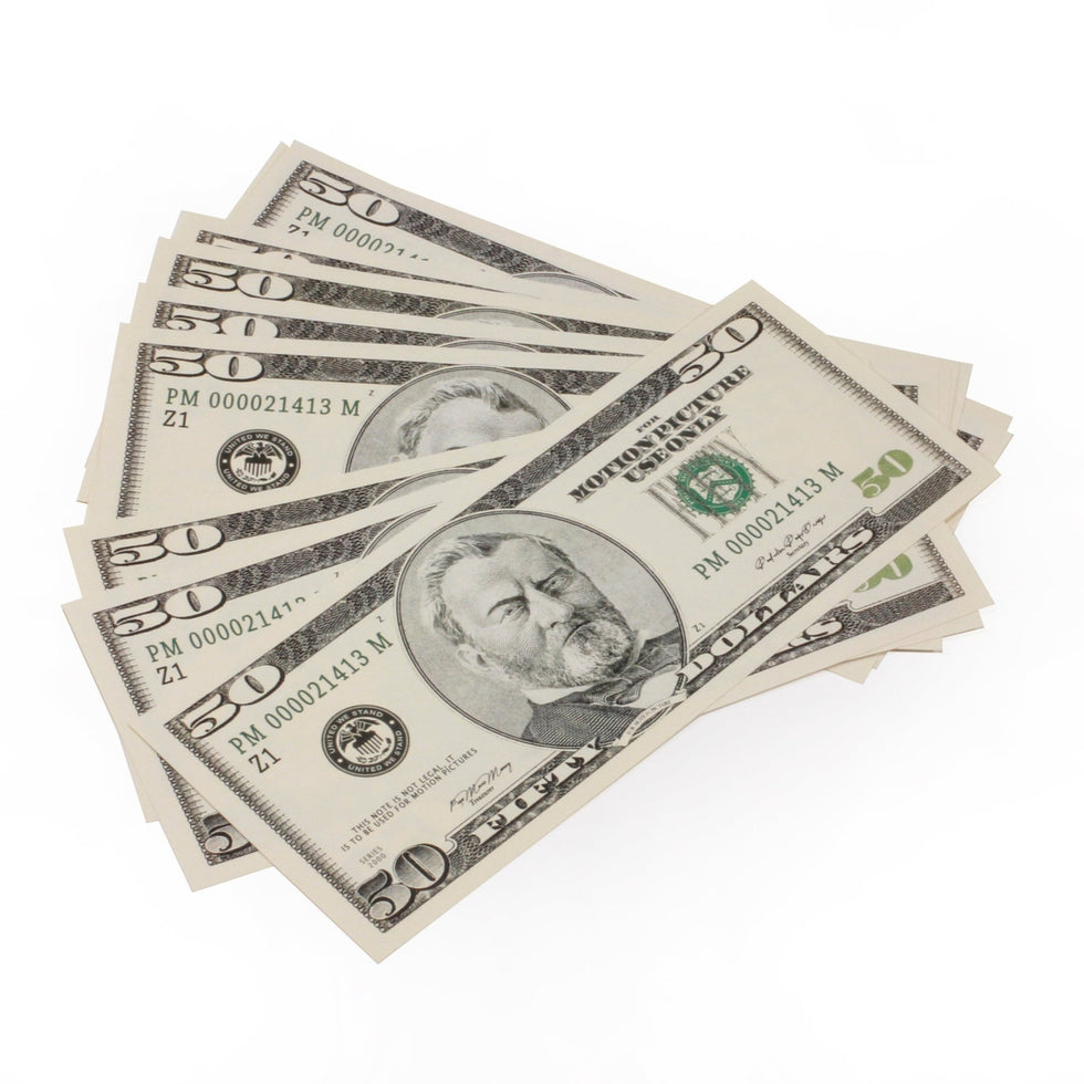 2000 Series $50 Full Print Prop Money Stack – Prop Movie Money