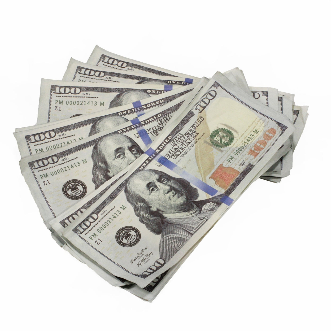 New Style $100s Aged $20,000 Full Print Package – Prop Movie Money