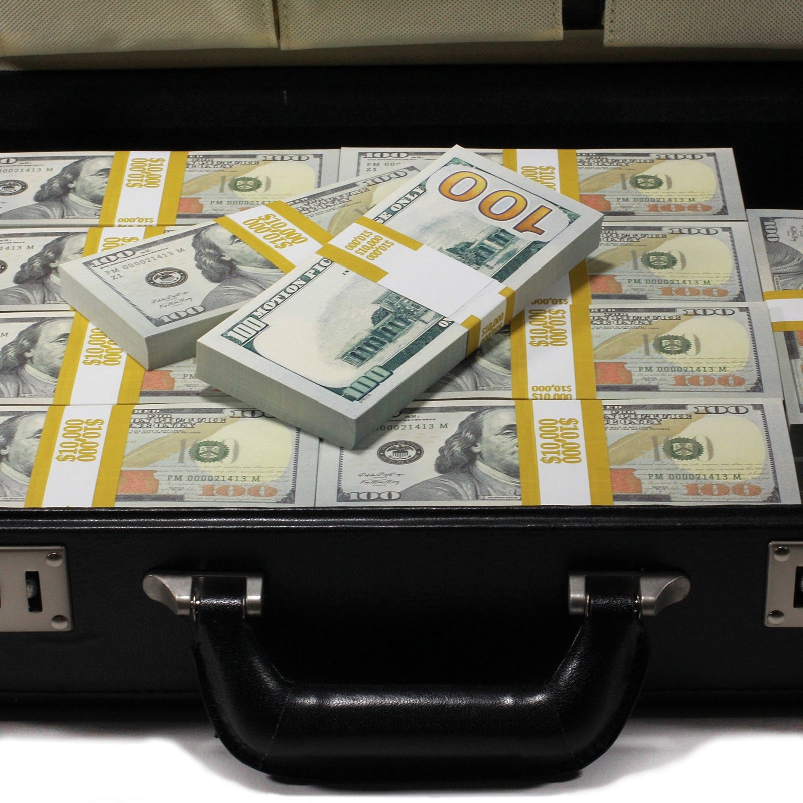 New Style $500,000 Blank Filler Prop Money Briefcase – Prop Movie Money