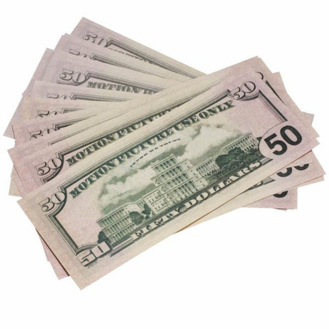 New Style $50's Full Print $50,000 Prop Money Bundle – Prop Movie Money