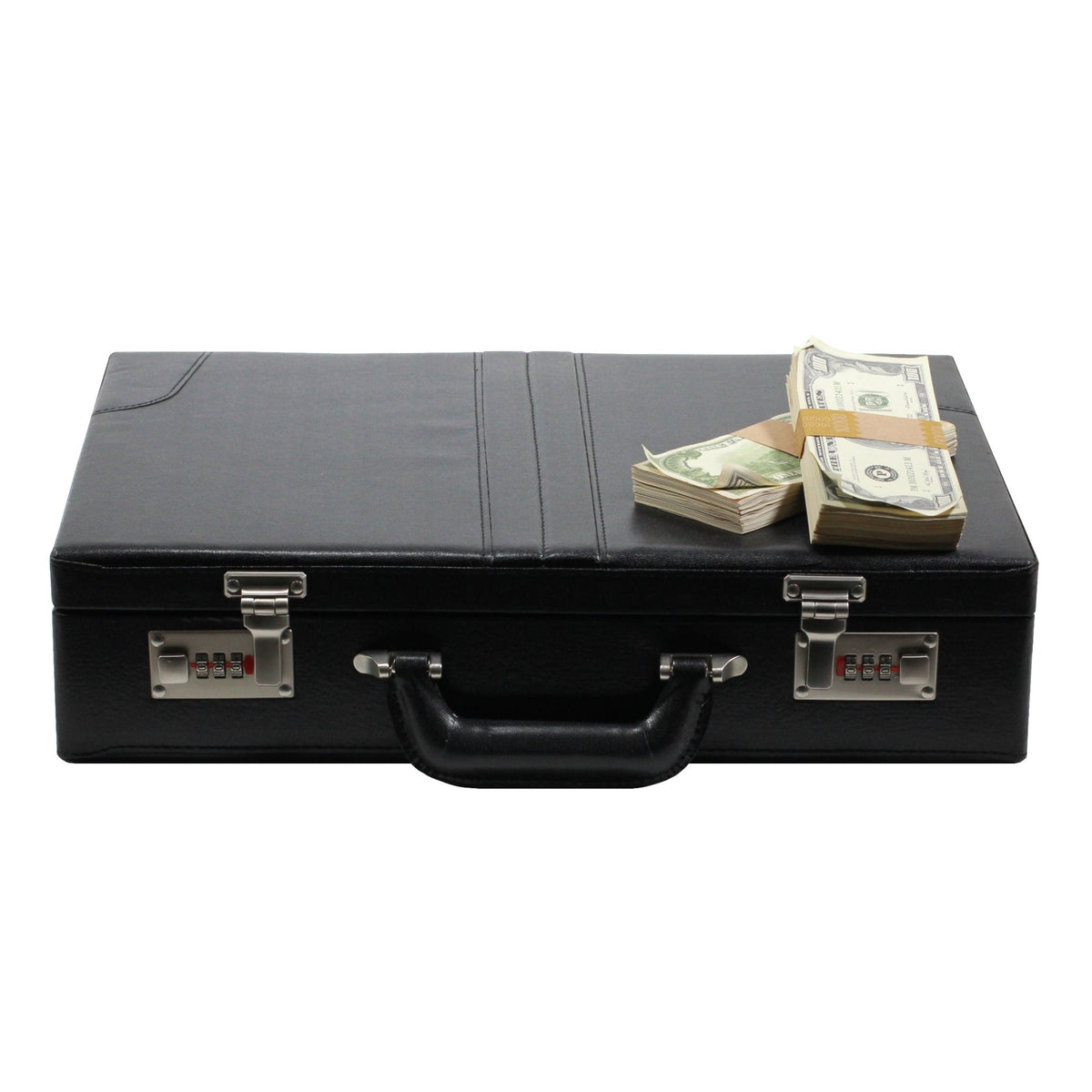 Series 1980s $500,000 Aged Full Print Briefcase – Prop Movie Money